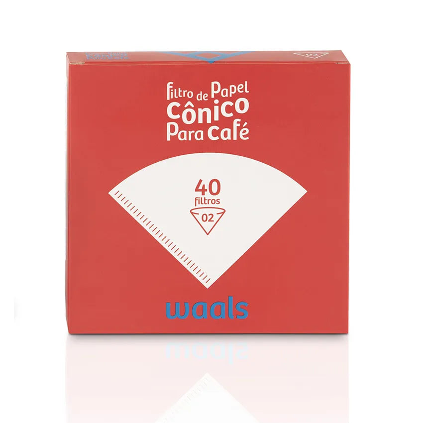 Filtro Branco Waals para V60 - 02 - caixa com 40 unidades